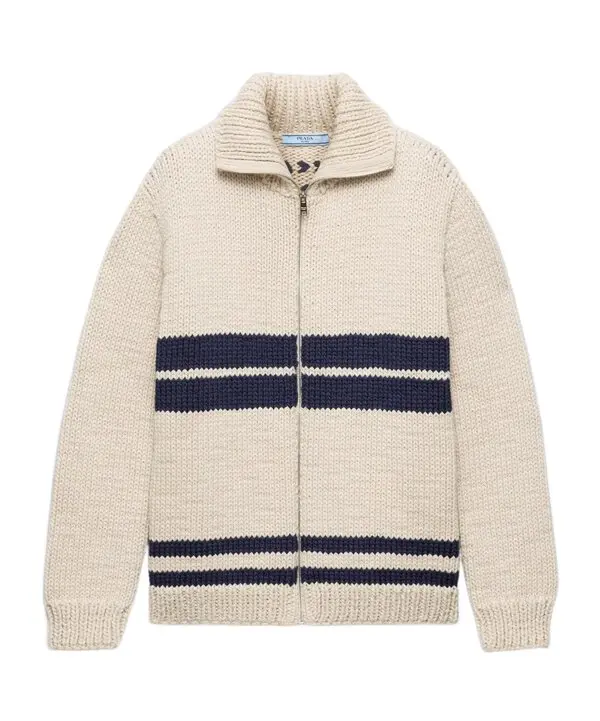 Prada Wool Zipper Cardigan