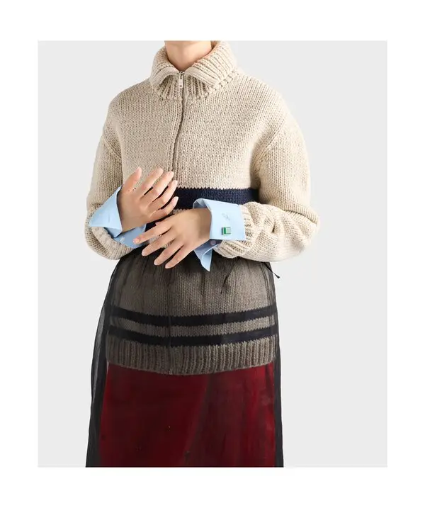Prada Wool Zipper Cardigan