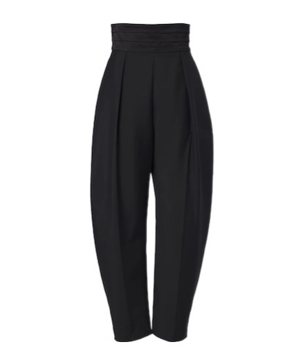 RÓHE Pleated Wool And Mohair Barrel-leg Pants - Black