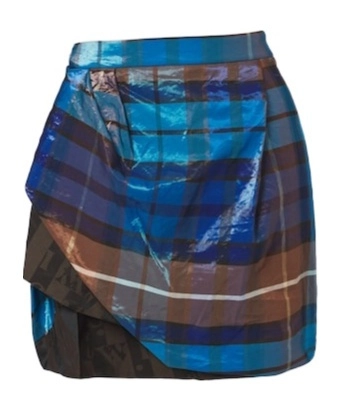 VIVIENNE WESTWOOD Draped Plaid Miniskirt