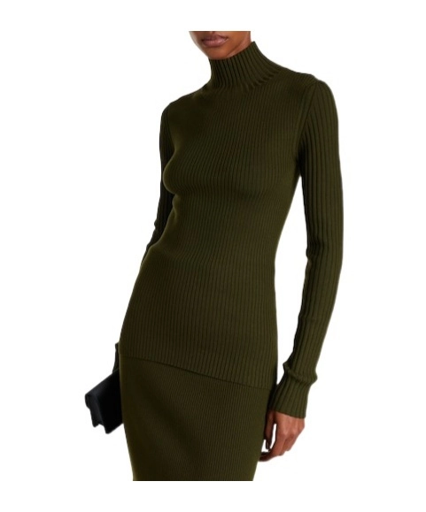 Victoria Beckham Ribbed-knit Wool-blend Sweater