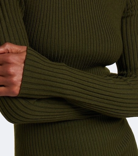 Victoria Beckham Ribbed-knit Wool-blend Sweater