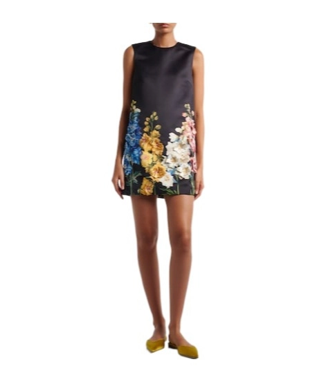 LEO Yvonne Floral-appliqué Minidress