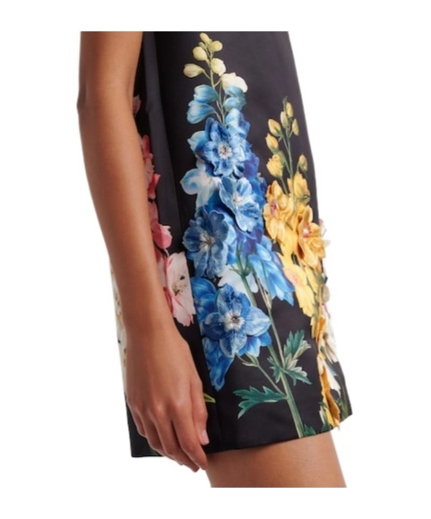 LEO Yvonne Floral-appliqué Minidress