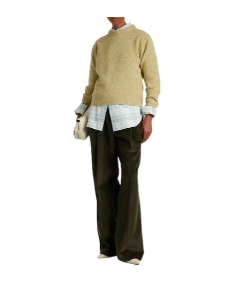 RÓHE Pleated Cotton Corduroy Wide-leg Pants
