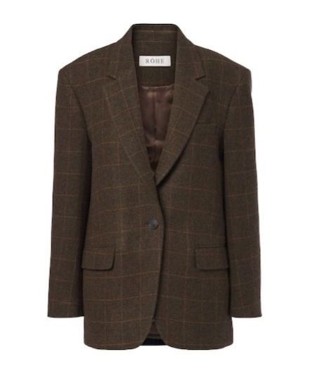 RÓHE Checked Oversized Wool Blazer