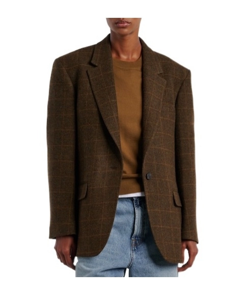 RÓHE Checked Oversized Wool Blazer