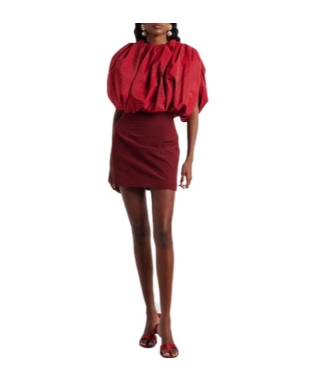 Magda Butrym Draped Silk-blend Minidress