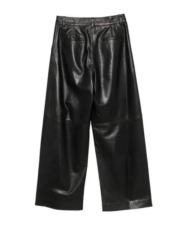 P.a.r.o.s.h Leather Wide-leg Trousers