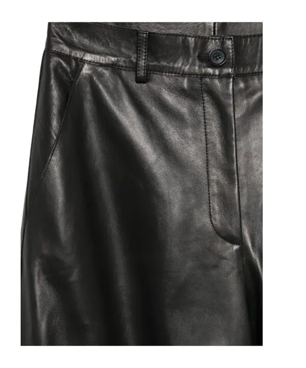 P.a.r.o.s.h Leather Wide-leg Trousers