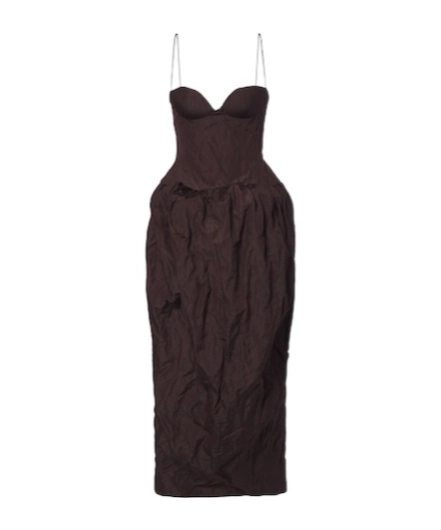 Magda Butrym Gathered Cotton-blend Bustier Dress