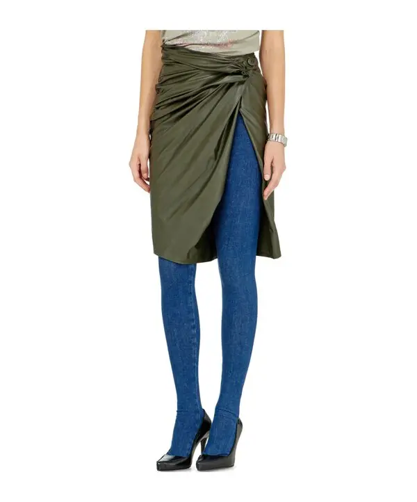 DIESEL® Draped Pencil Skirt With Split