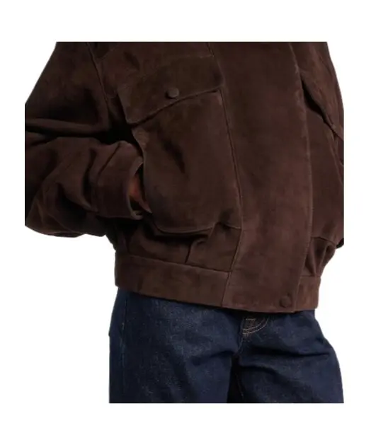 Nour Hammour Suede Blouson Jacket