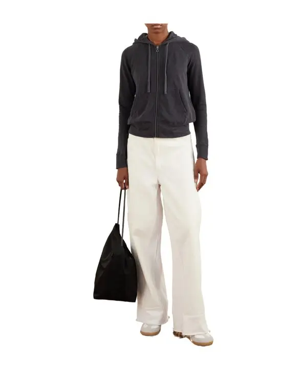 JAMES PERSE Solid Cotton-terry Hoodie