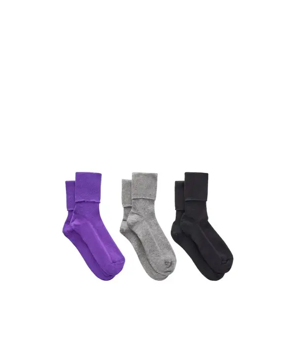 Johnstons Of Elgin Set Of Three Ribbed Cashmere-blend Socks - Black