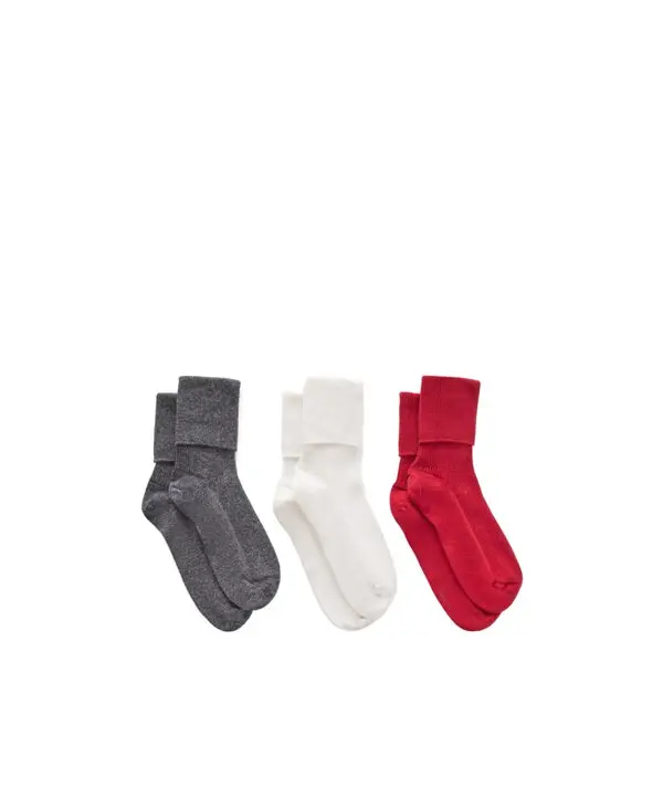 Johnstons Of Elgin Set Of Three Ribbed Cashmere-blend Socks - White