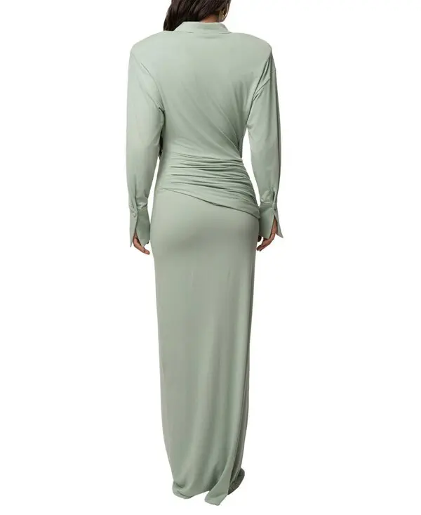 JLUXLABEL Poise Draped Maxi Dress - Mint