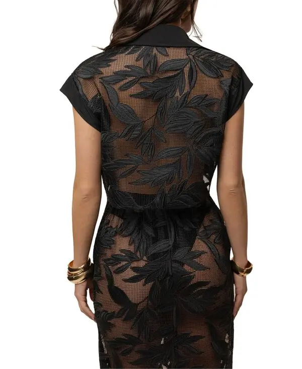 JLUXLABEL Bali Nights Embroidered Top - Black