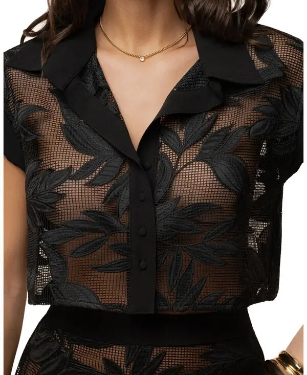 JLUXLABEL Bali Nights Embroidered Top - Black