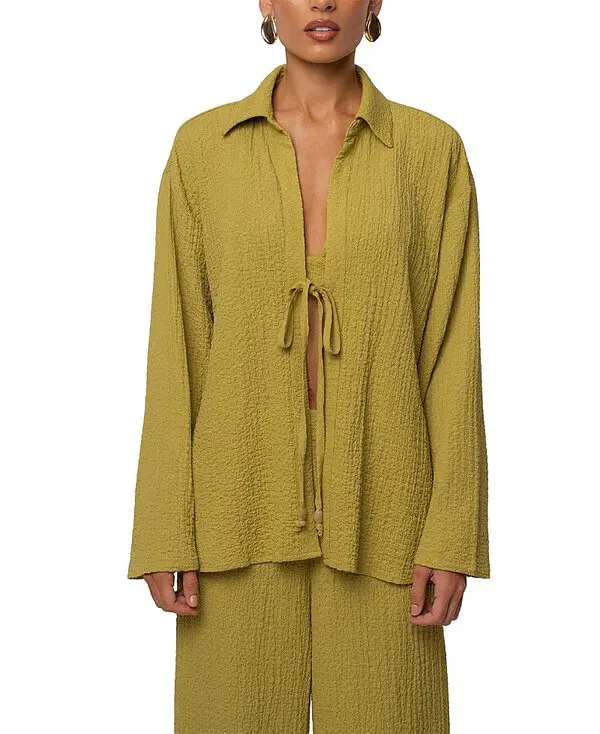JLUXLABEL Unwind Tie-front Blouse