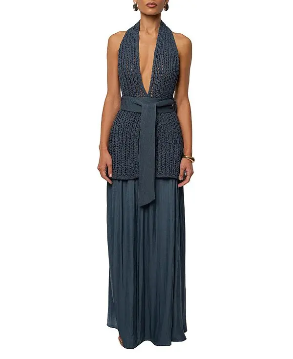 JLUXLABEL Low Tide Crochet Top