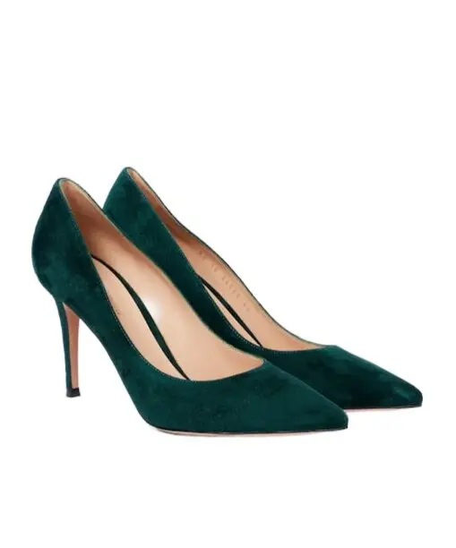 GIANVITO ROSSI Solid Suede Pumps