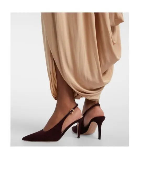 GIANVITO ROSSI Suede Slingback Pumps