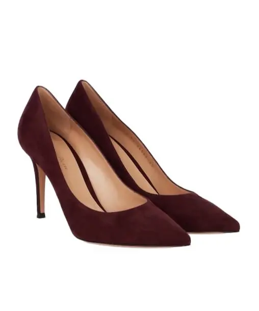 GIANVITO ROSSI Solid Suede Pumps