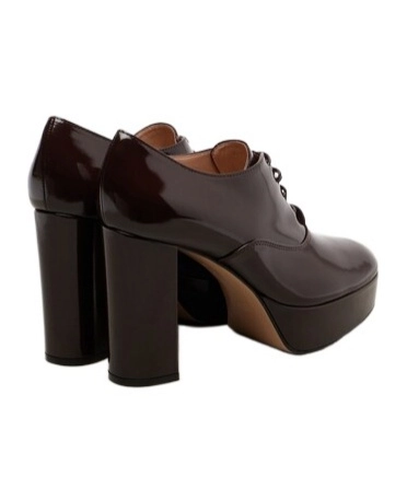GIANVITO ROSSI Lace-up Leather Platform Pumps