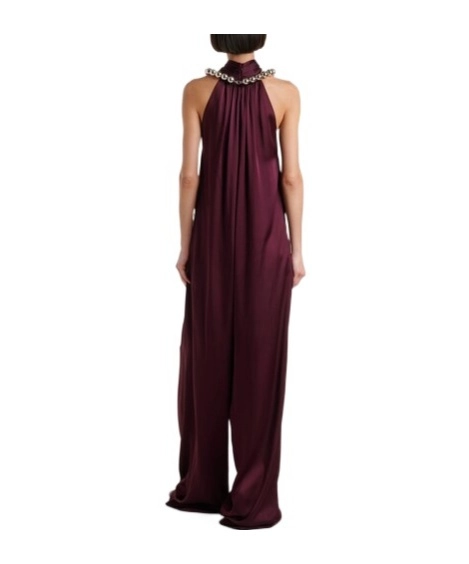 Stella McCartney Embellished Halterneck Satin Jumpsuit
