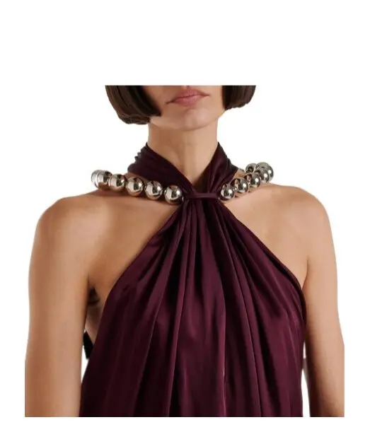 Stella McCartney Embellished Halterneck Satin Jumpsuit