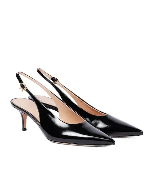 GIANVITO ROSSI Patent Leather Slingback Pumps