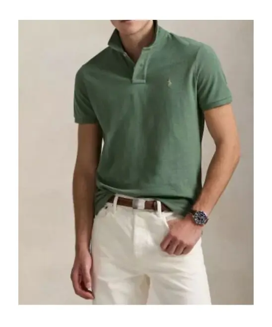 Polo Ralph Lauren Logo-embroidered Straight Hem Polo Shirt - Green