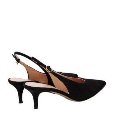 GIANVITO ROSSI Solid Suede Slingback Pumps
