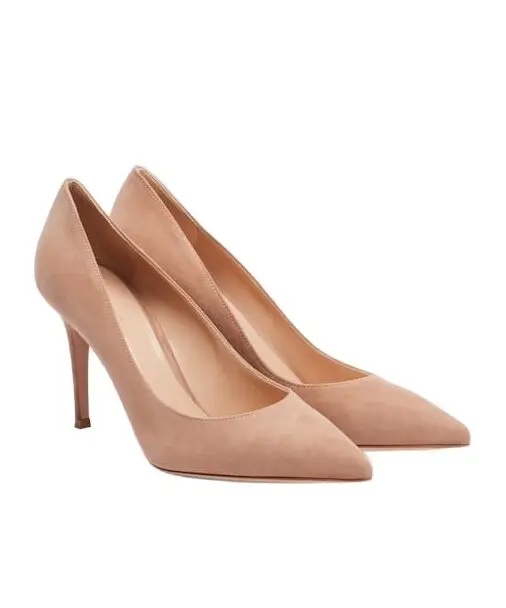 GIANVITO ROSSI Solid Suede Pumps