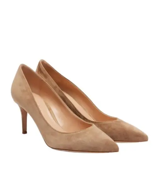 GIANVITO ROSSI Solid Suede Pumps