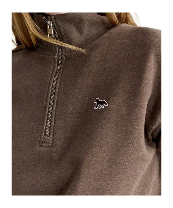 Maison Kitsuné Baby Fox Half Zip Sweatshirt