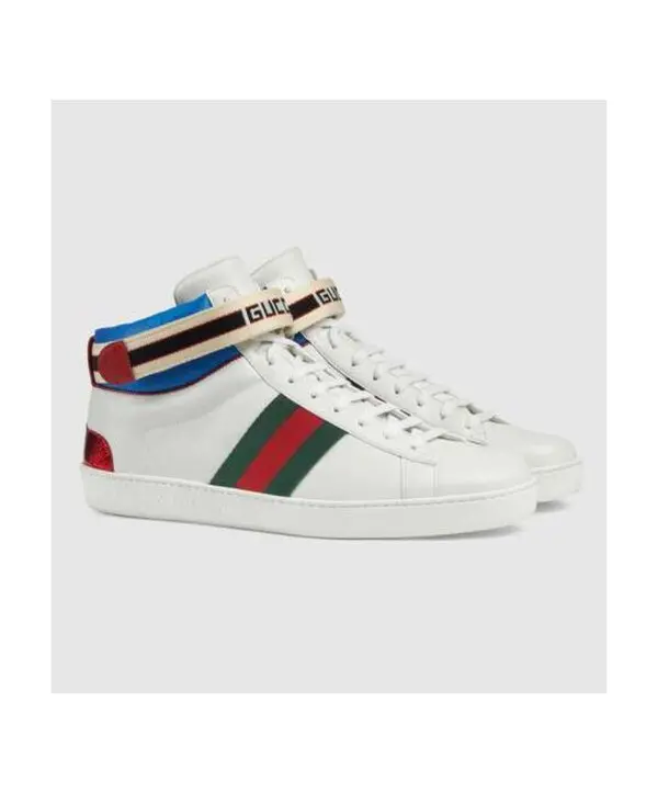 Gucci Stripe Ace High-top Sneakers