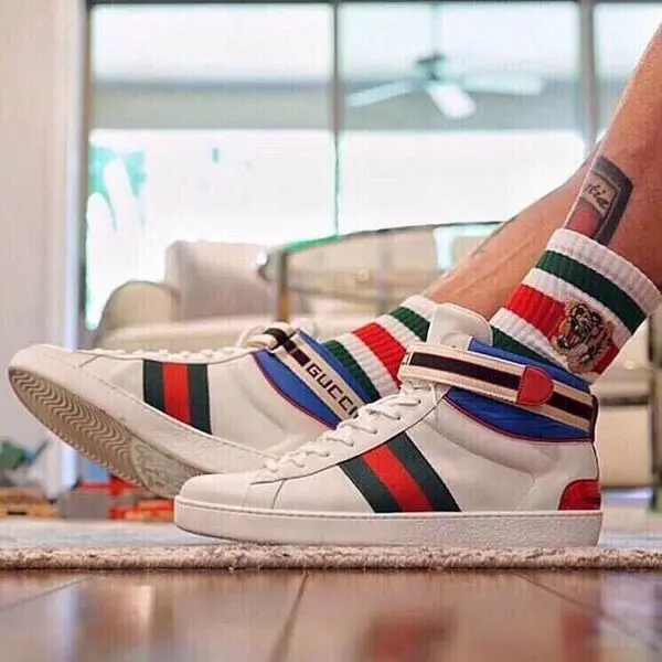 Gucci Stripe Ace High-top Sneakers