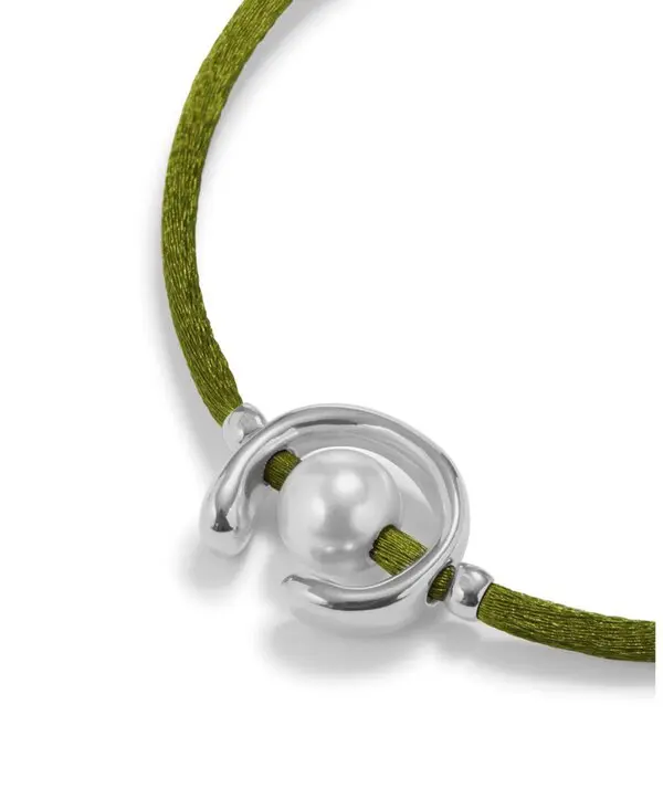 UNODE50 Dark Green Bracelet With Pearl Shell