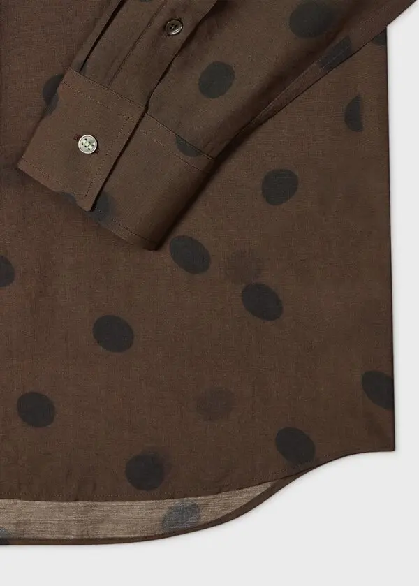 Paul Smith Shadow Polka Viscose-wool Shirt