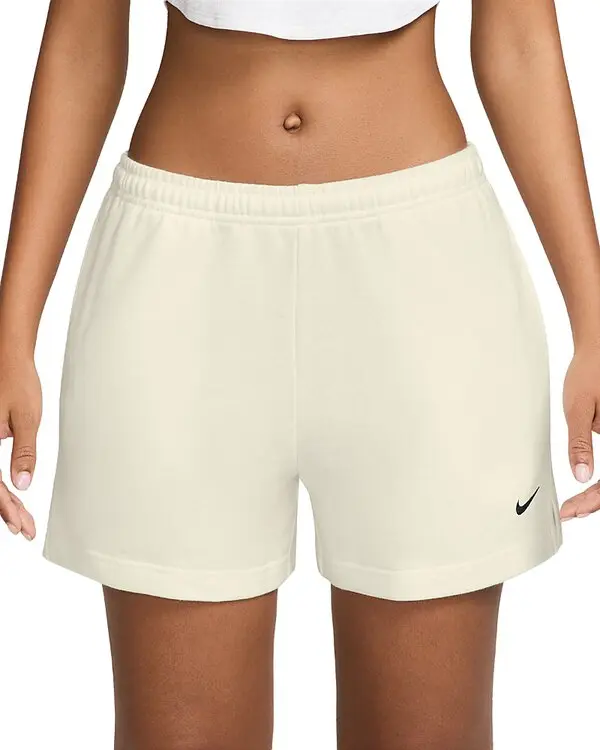 Nike Studio Fleece Mid Rise 4 Shorts - Sail/black