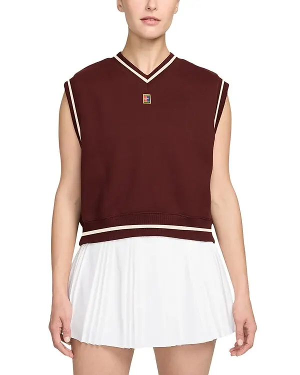 Nike Court Collection Fleece Tennis Vest - Mystic Dates