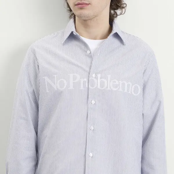 NO PROBLEMO Oxford Stripe Ls Shirt