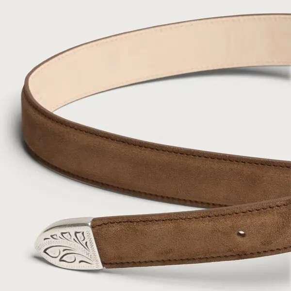 DRAKE'S Suede Western Belt