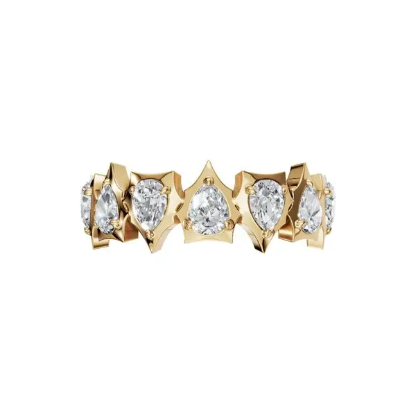 AYA FINE JEWELRY Zora Pear Cut Lab Created Diamond Stacking Ring In Gold - Yellow