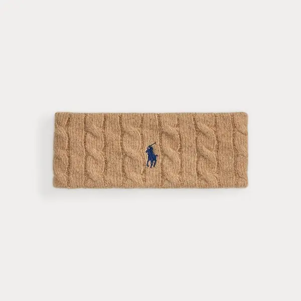 Ralph Lauren Cable-knit Wool-cashmere Headband - Camel