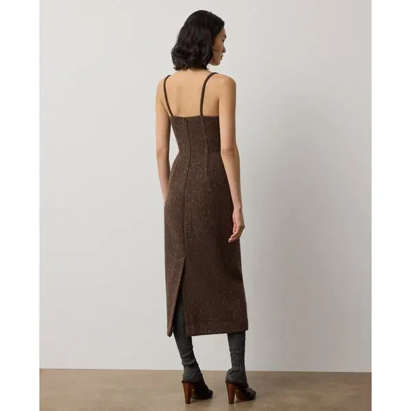 Ralph Lauren Jocey Wool-blend Donegal Tweed Day Dress