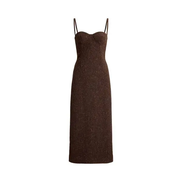 Ralph Lauren Jocey Wool-blend Donegal Tweed Day Dress