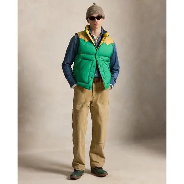 Ralph Lauren Leather-yoke Down Vest